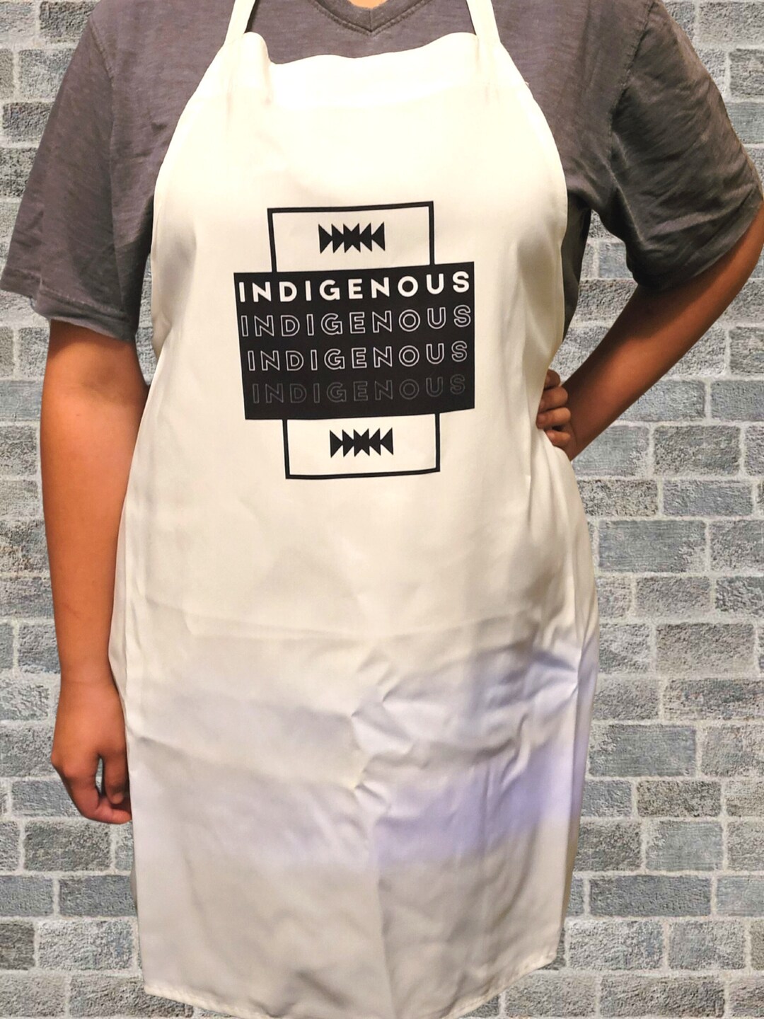 Indigenous Native Apron Indigenous Printed 100% Polyester Men's Women's ...