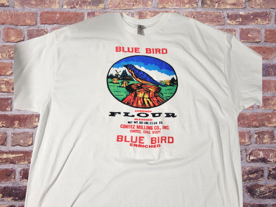 Bluebird Flour Sack Indigenous Cotton T-shirt Native Indigenous Made ...