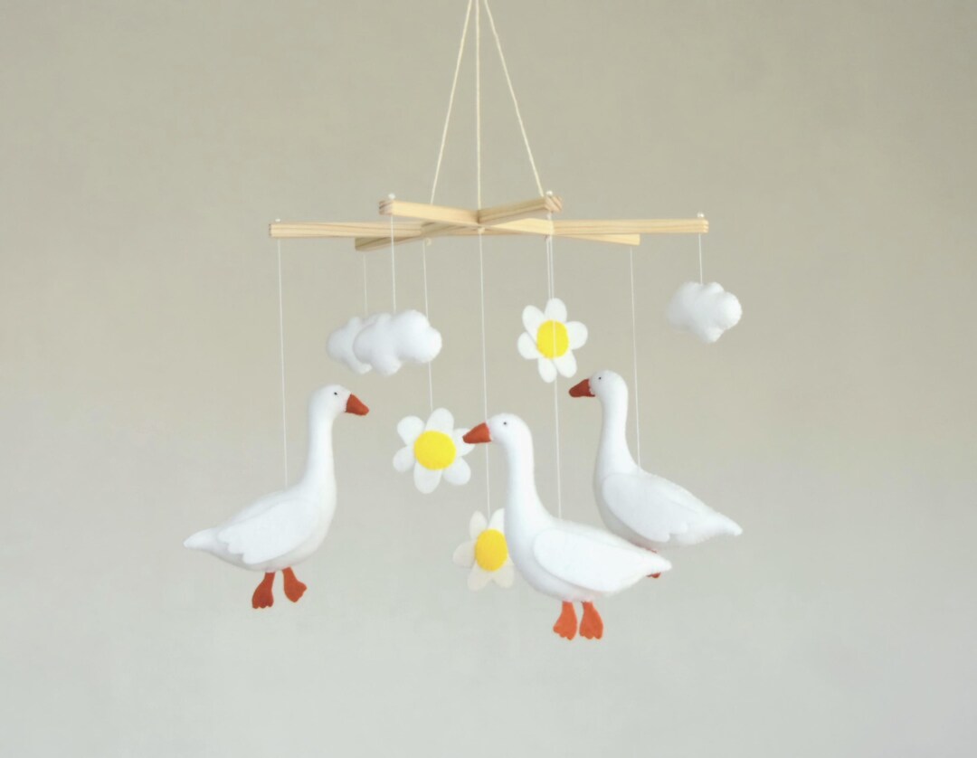 Goose Baby Mobile, Farm Cot Mobile, Goose Cot Mobile, Nursery Decor ...