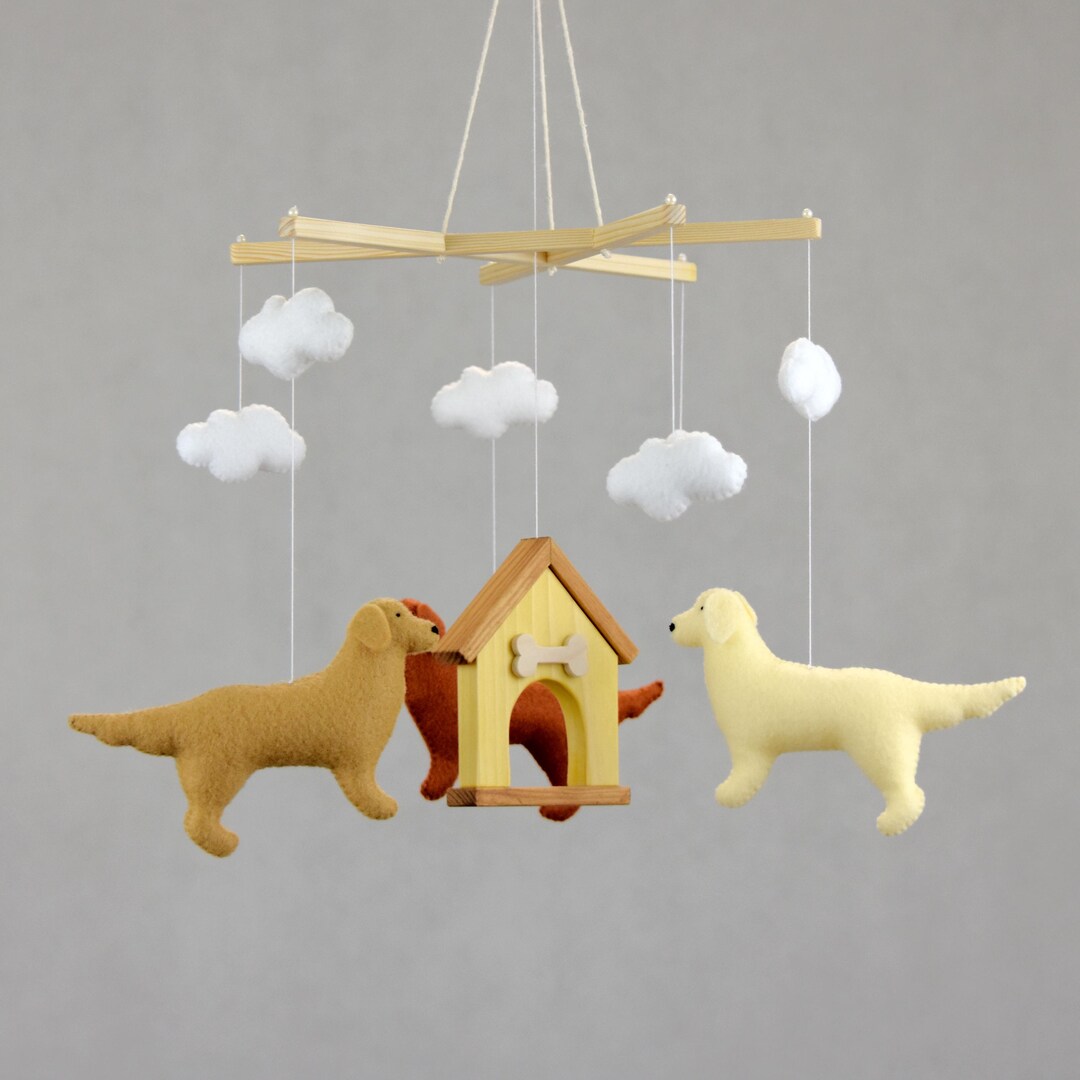 Labrador Retriever Baby Mobile, Puppy Nursery Mobile, Golden Retriever ...