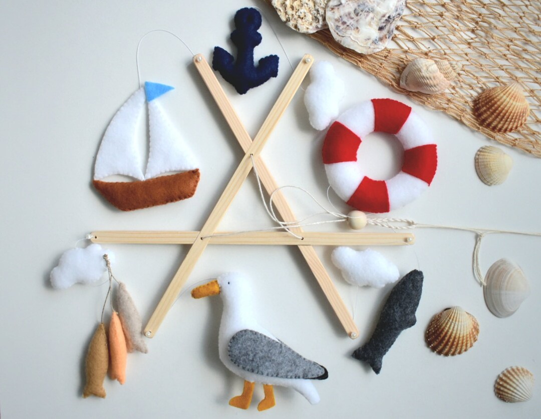 Ocean Baby Mobile, Seagull Mobile, Ship Baby Mobile, Sea Mobile ...