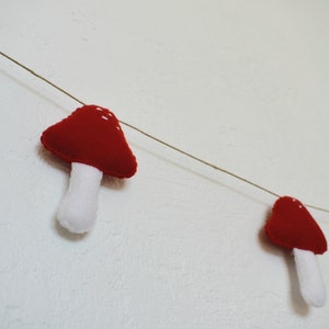 Autumn Decoration, Mushroom Bunting, Fall Decoration, Felt Mushrooms ...