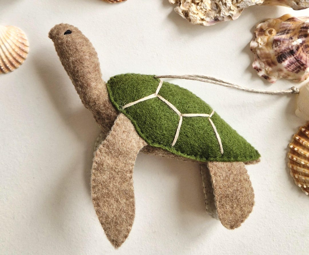 Felt Turtle, Handmade Sea Turtle Ornament - Etsy