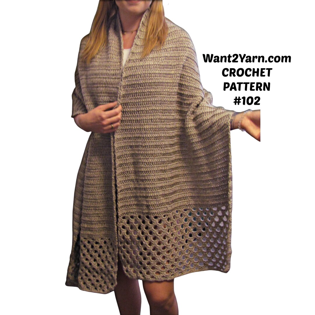 102-lacey Easy Crochet Shawl PATTERN Crochet Wrap - Etsy Australia