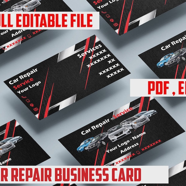 Auto Repair Card - Etsy
