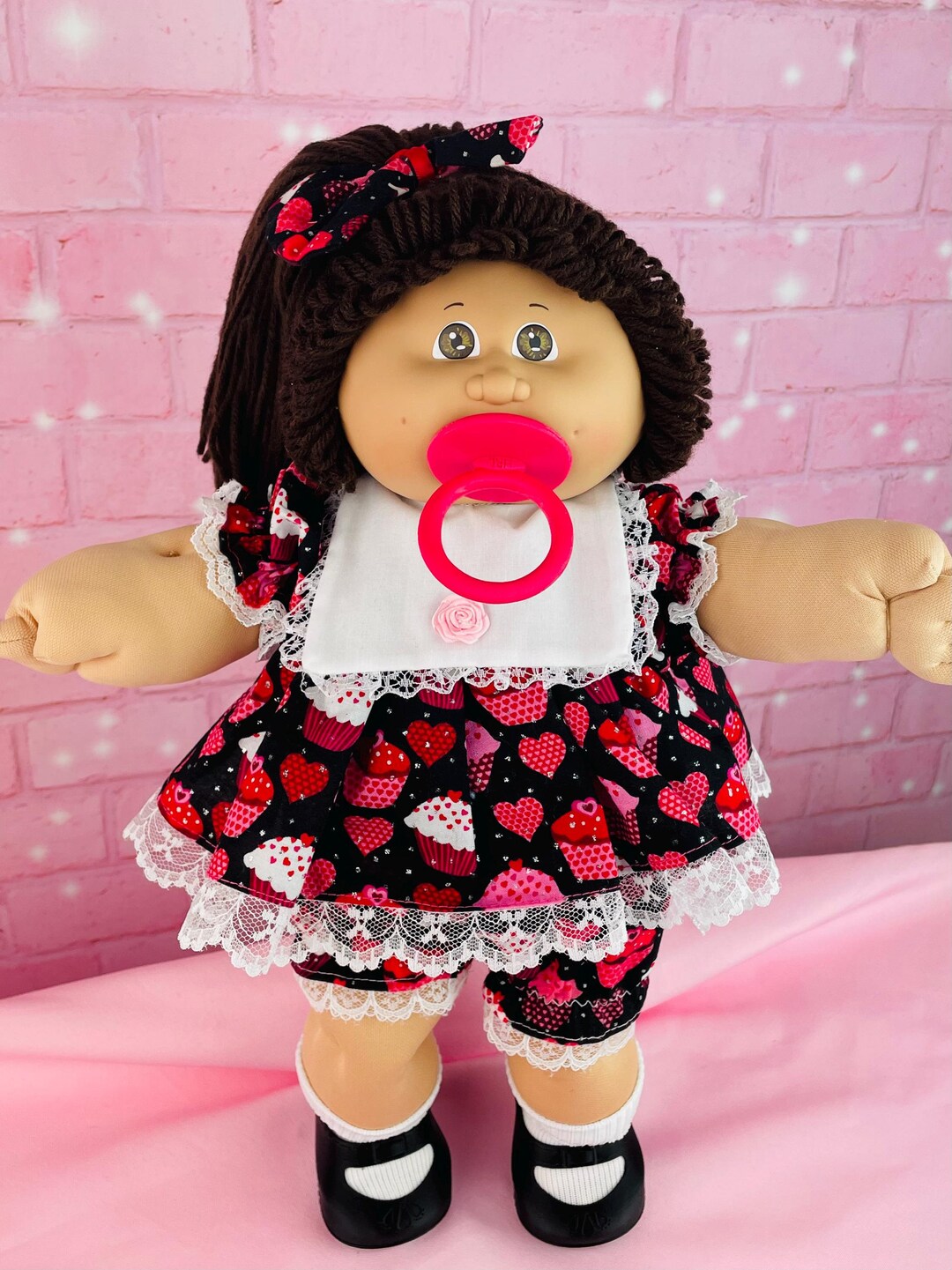 Cabbage Patch Kids Vintage 1985 Collector Dolls Pacifier Girl Brown ...