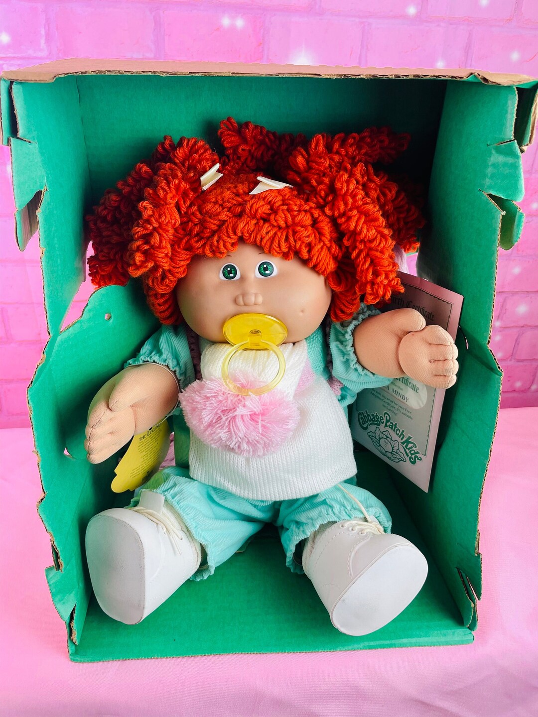 RARE Vintage Cabbage Patch Kid Tara Mindy Birth Certificate Popcorn ...