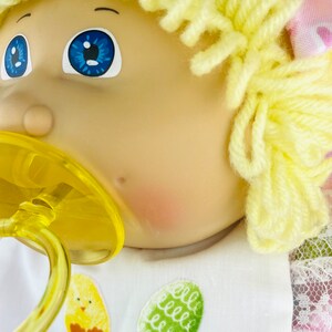 Vintage Cabbage Patch Kid, 1985 Girl Pacifier Yellow Blonde Hair ...