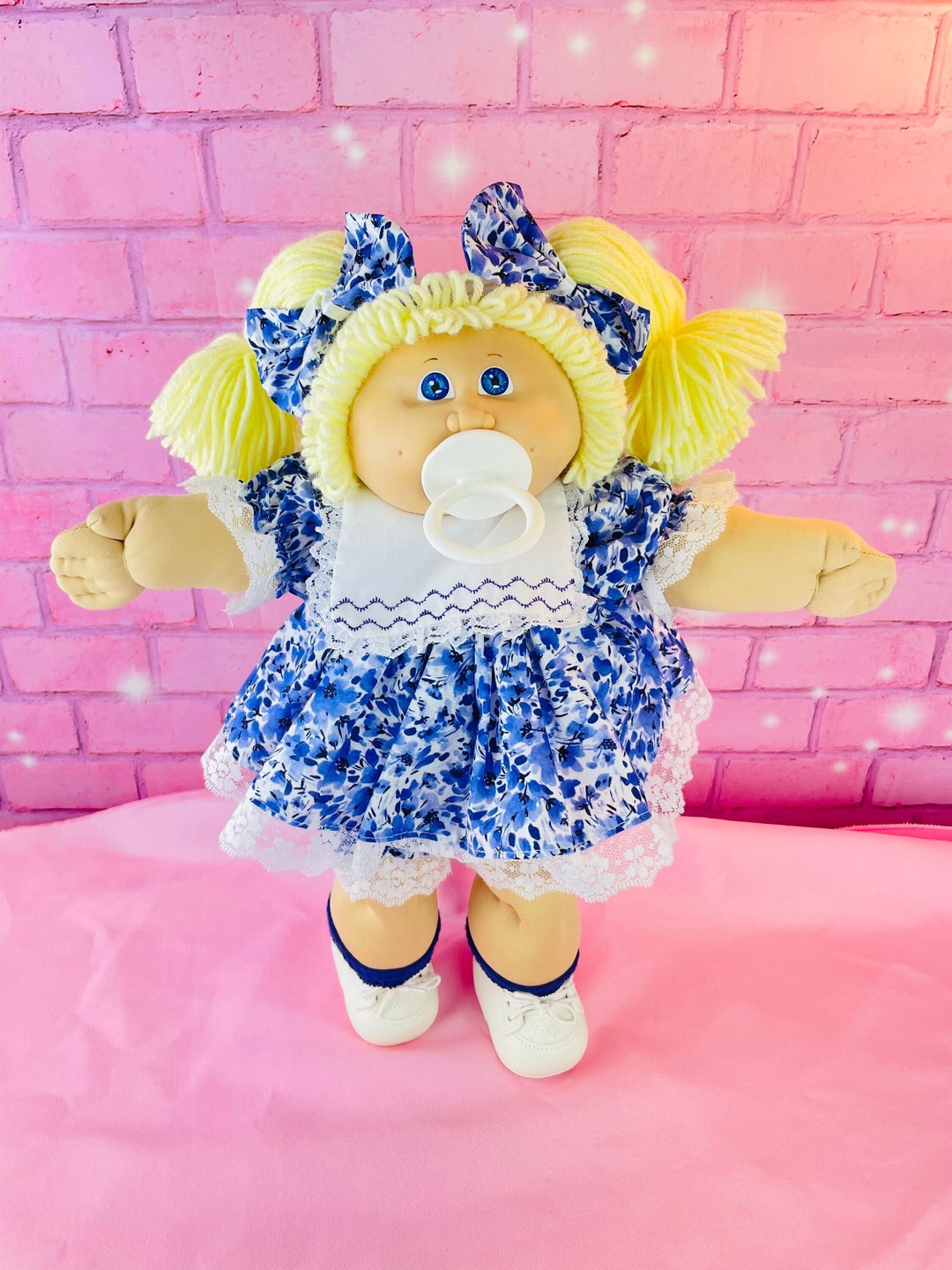 FIRST EDITION Cabbage Patch Kid Vintage Doll Pacifier Girl Lemon Blonde ...