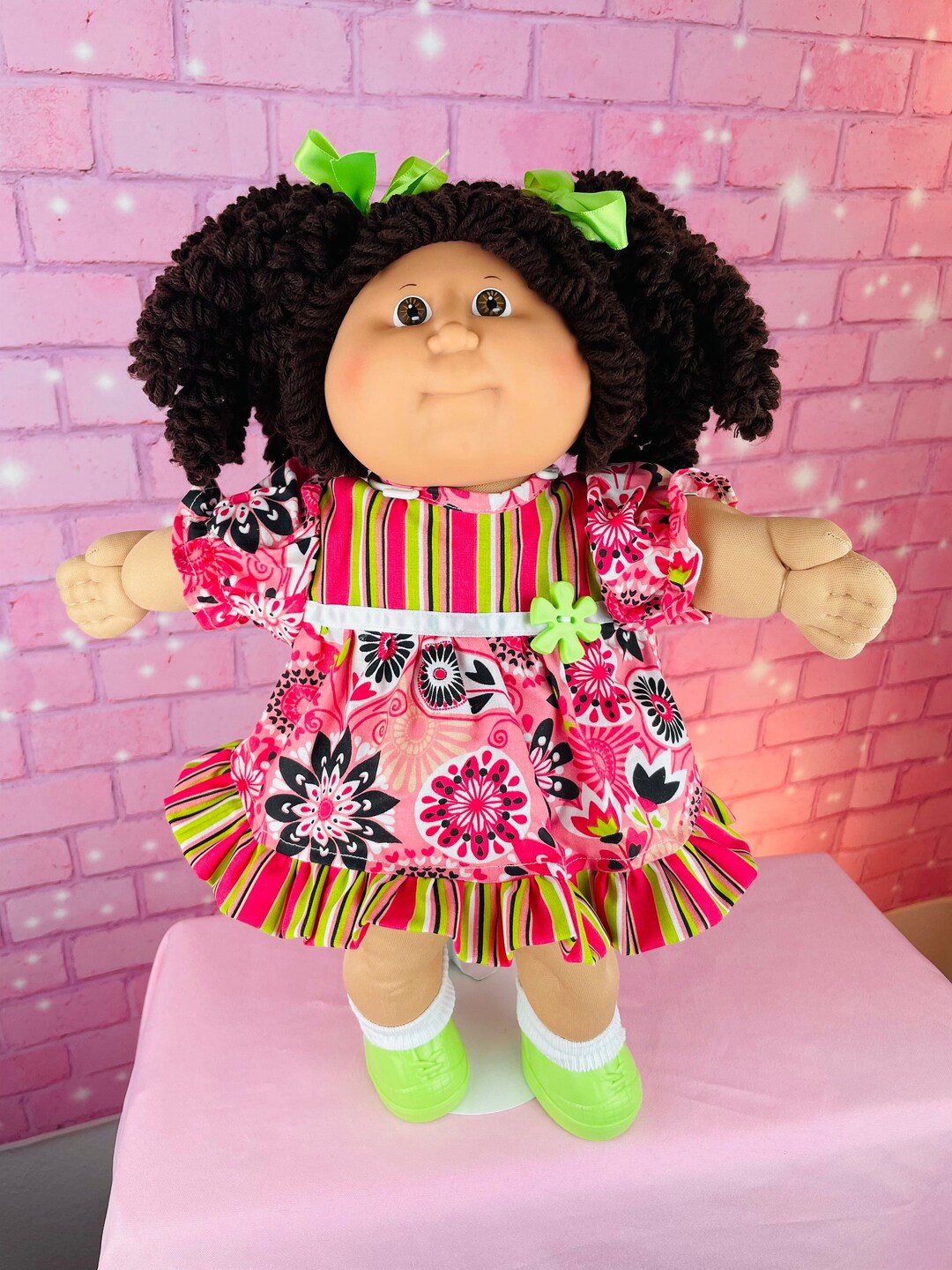 Vintage 1987 Cabbage Patch Kid Girl Doll: Brown Popcorn Hair, P Factory ...