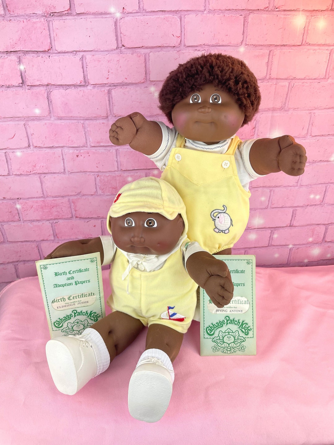 Cabbage Patch Kids African American Boys Vintage Collector Dolls With ...