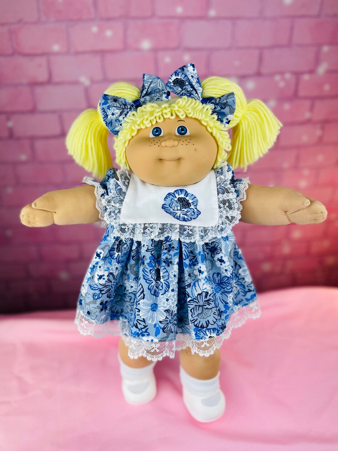 Vintage 1985 Jesmar Cabbage Patch Kid Doll: Blonde Ponytails, Blue Eyes ...