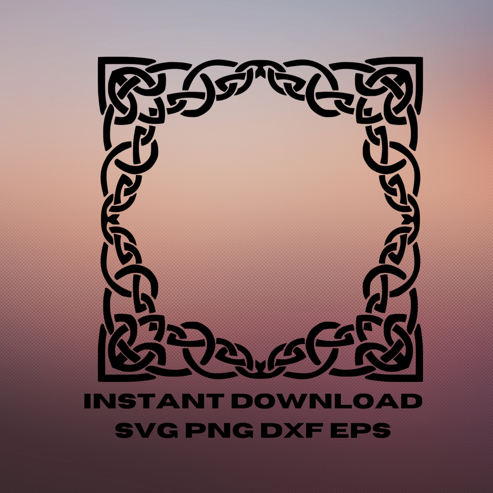 Celtic Square Border Svg Png - Scottish Square Border Svg Png - Circle ...