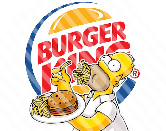 The Simpsons Homer Simpson Burger King Logo Digital/graphic/png - Etsy