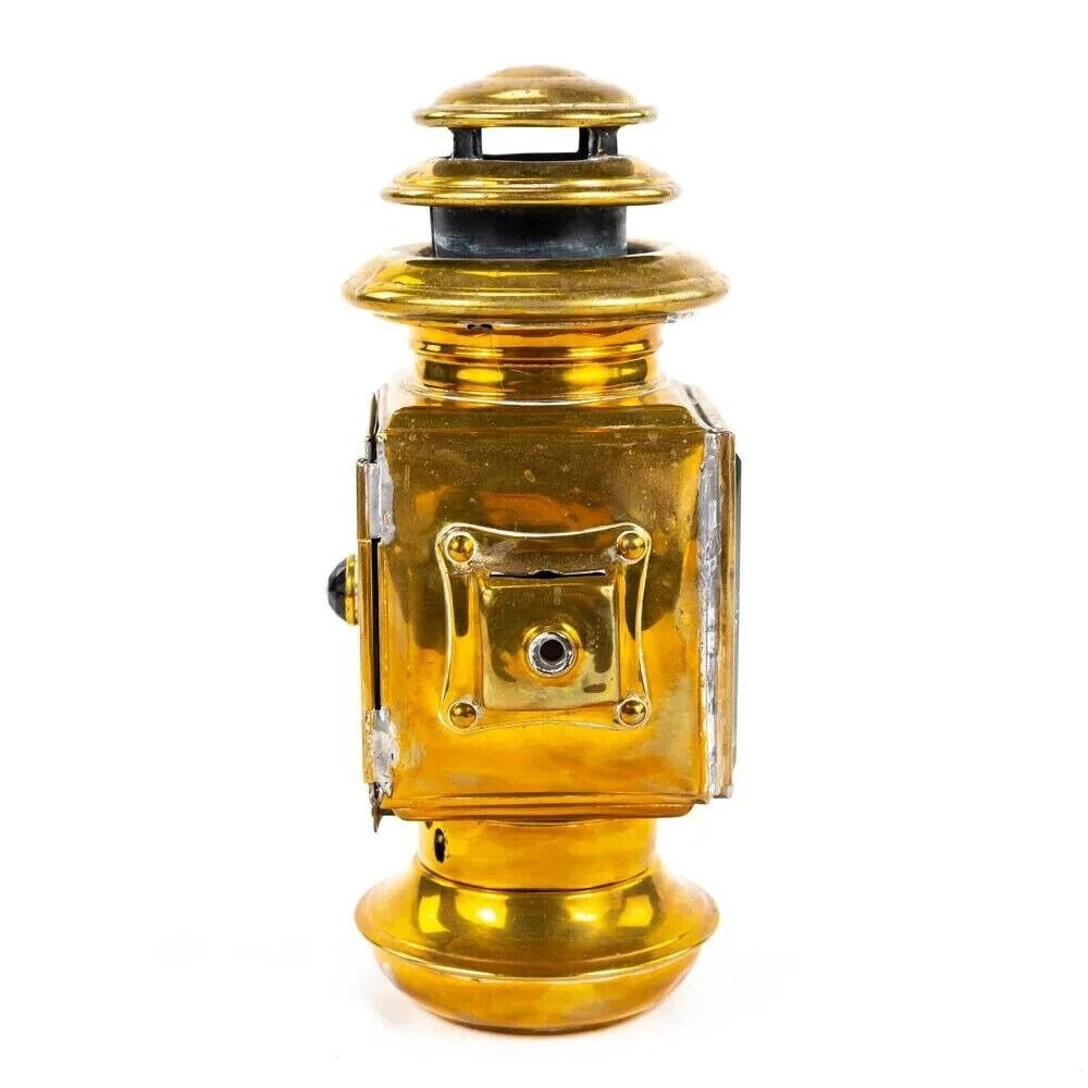 Antique Solar Brass Oil Lamp Carriage Ford Model T Cadillac Pierce Olds ...