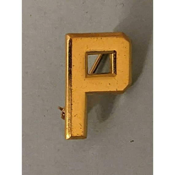 Vintage Army letter "P" Gold Tone pin marked Meyer NY… - Gem