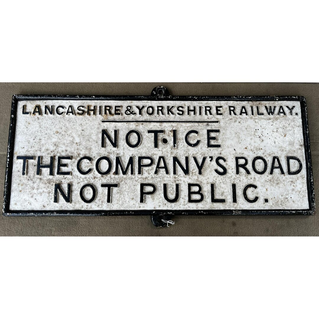 Antique Lancaster & Yorkshire Railway Cast Iron Railroad Sign Heavy - Etsy
