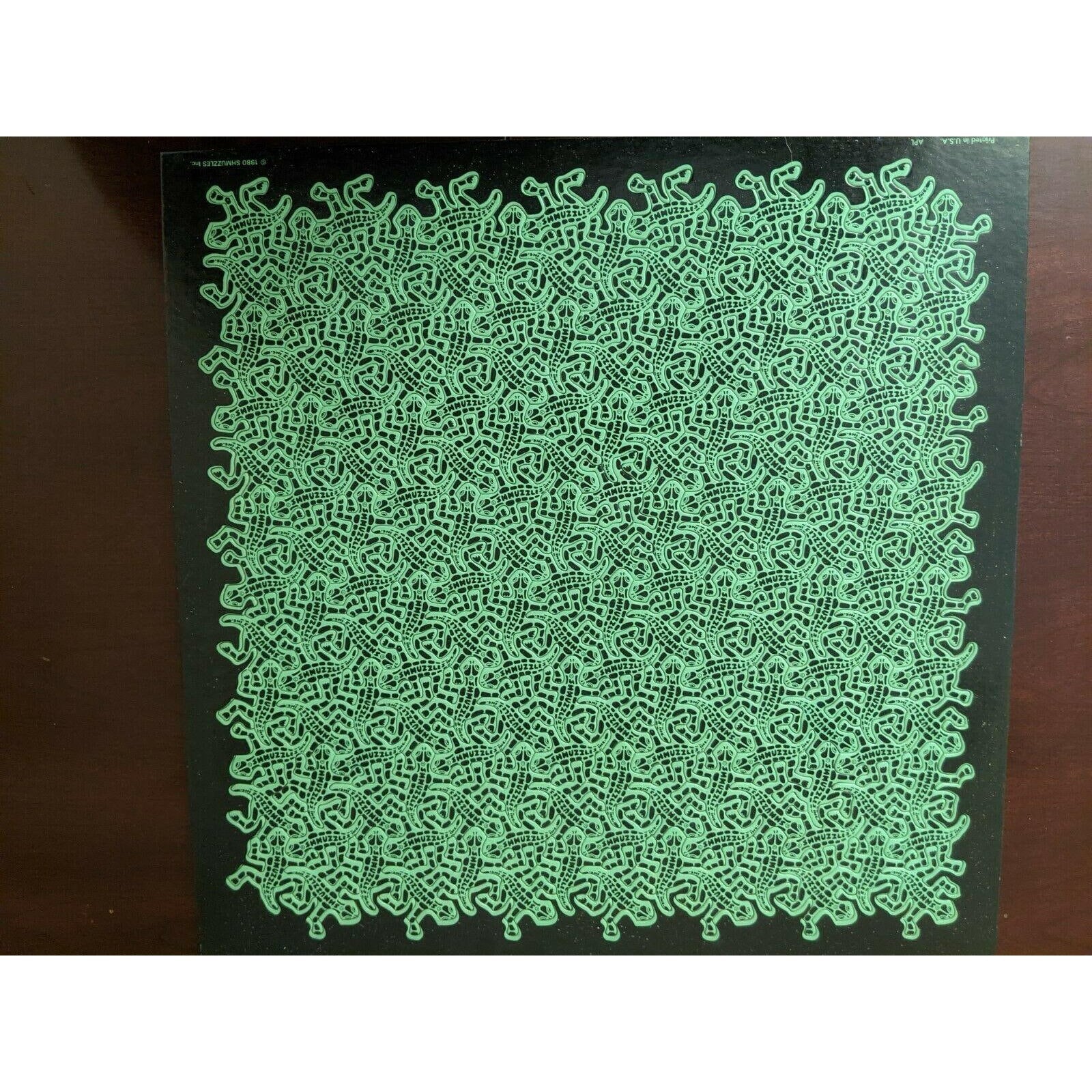 Vintage THE SHMUZZLE Puzzle Neon Lights Double Sided 1981 SP-110 Rare ...