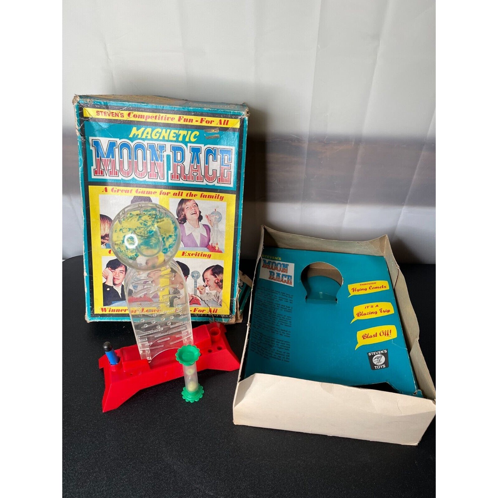 Vintage 1970s Stevens Magnetic Moon Race Toy Game Rare - Etsy