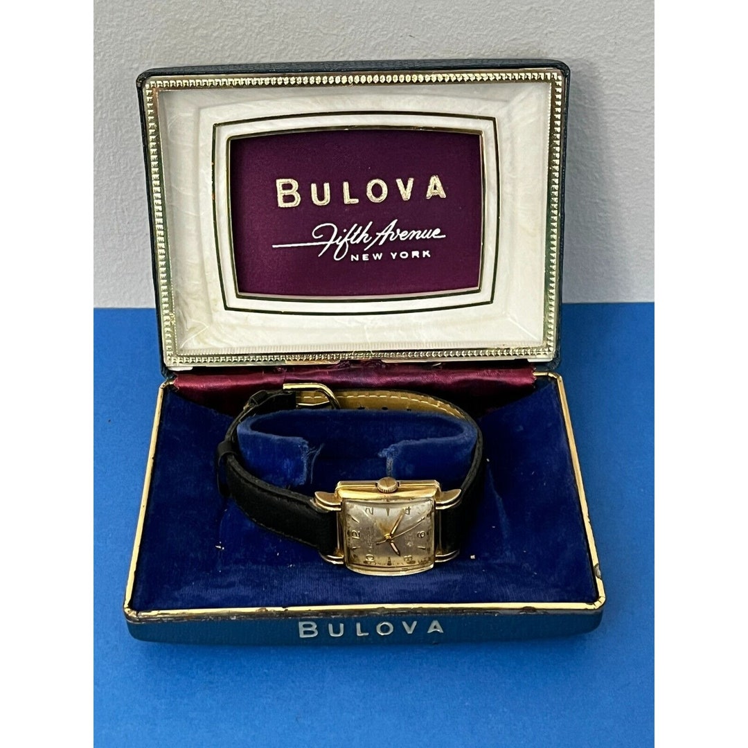 Vintage 1951 L1 BULOVA SELF WINDING Square Men's Watch Gold in Original ...