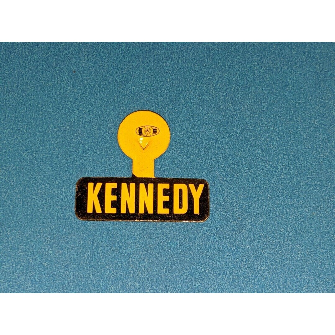 Original 1960's Yellow & Black JFK John F Kennedy Campaign Tin Fold ...