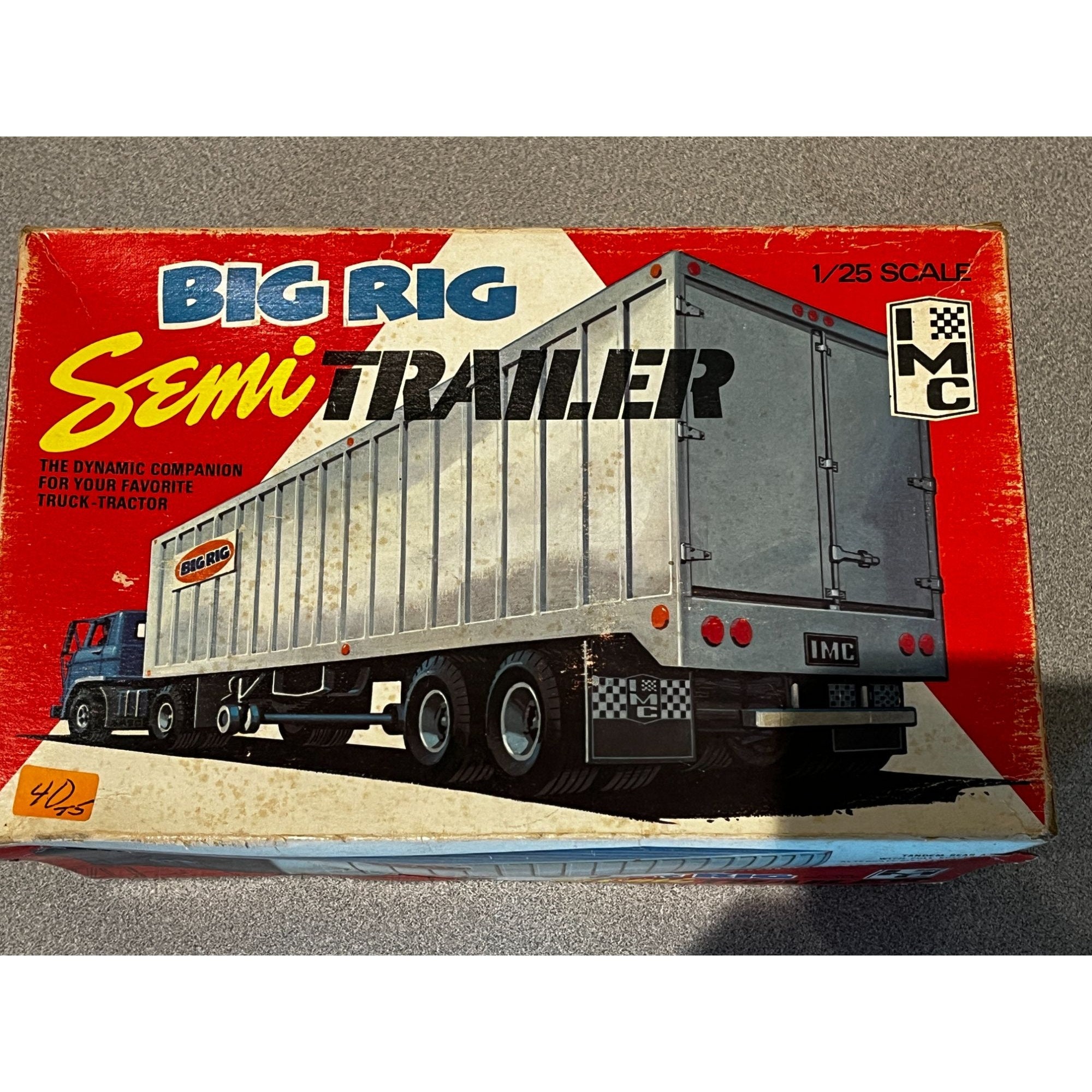 Vintage IMC Big Rig Semi Trailer 1:25 Scale Model Kit Unbuilt 702-300 ...