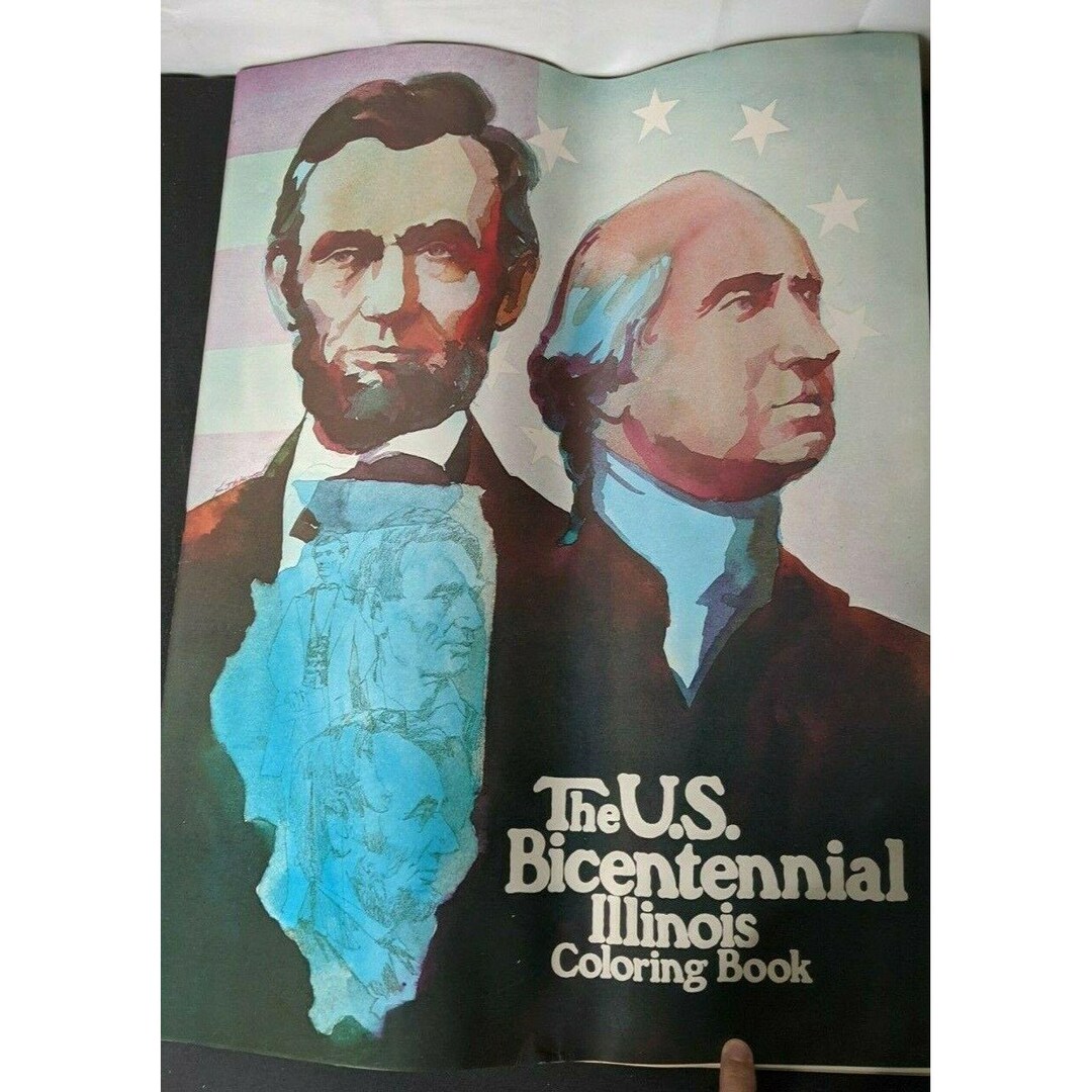 Vintage Giant Story Coloring Book Company 1776 1976 US Bicentennial ...