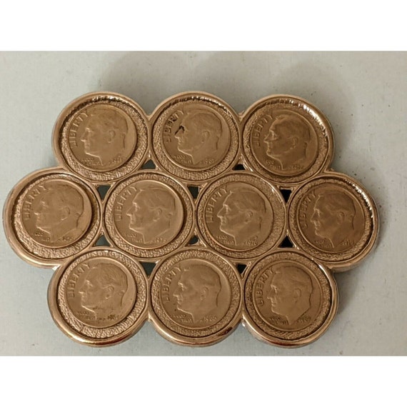 Vintage coin collage belt - Gem