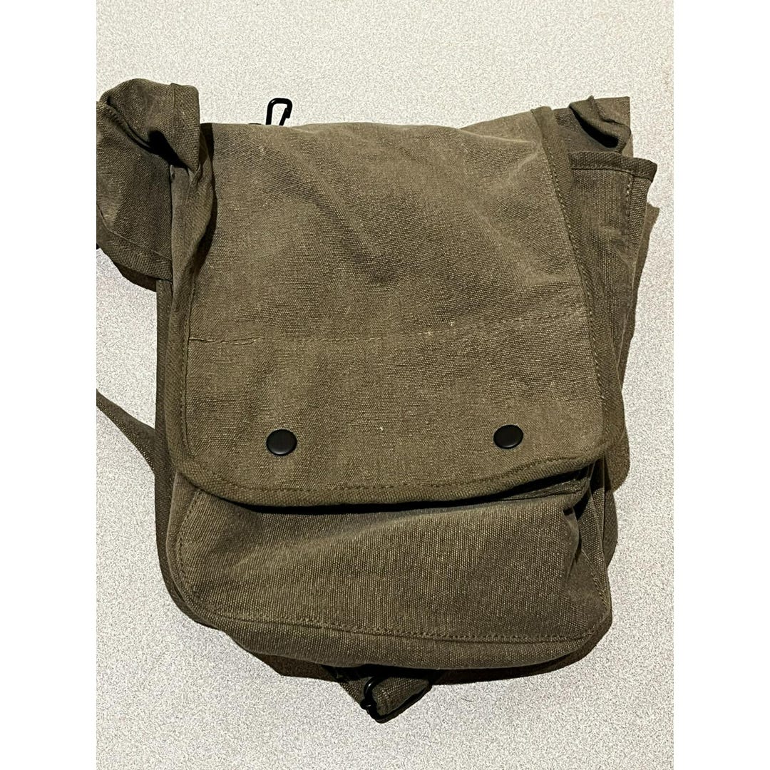 Rothco Canvas Map Case Military Shoulder Bag Olive Green Every Day Bag ...