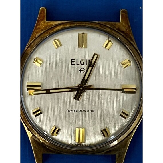 Vintage 1969 Elgin Mens Watch Swiss Manual Wind Wrist… - Gem