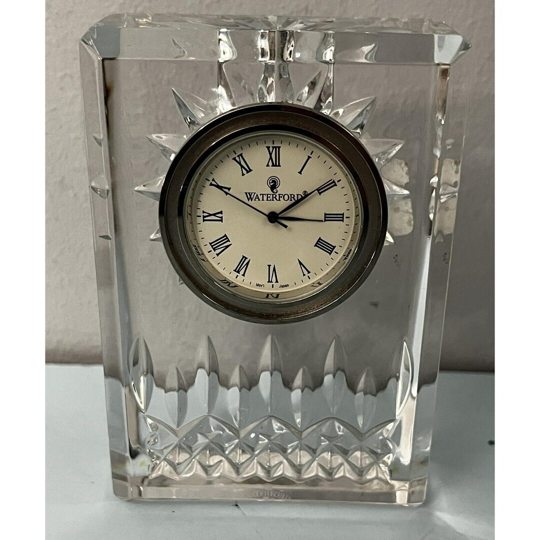 Waterford Crystal Lismore Desk Clock Paperweight - 4" X 3" - Etsy