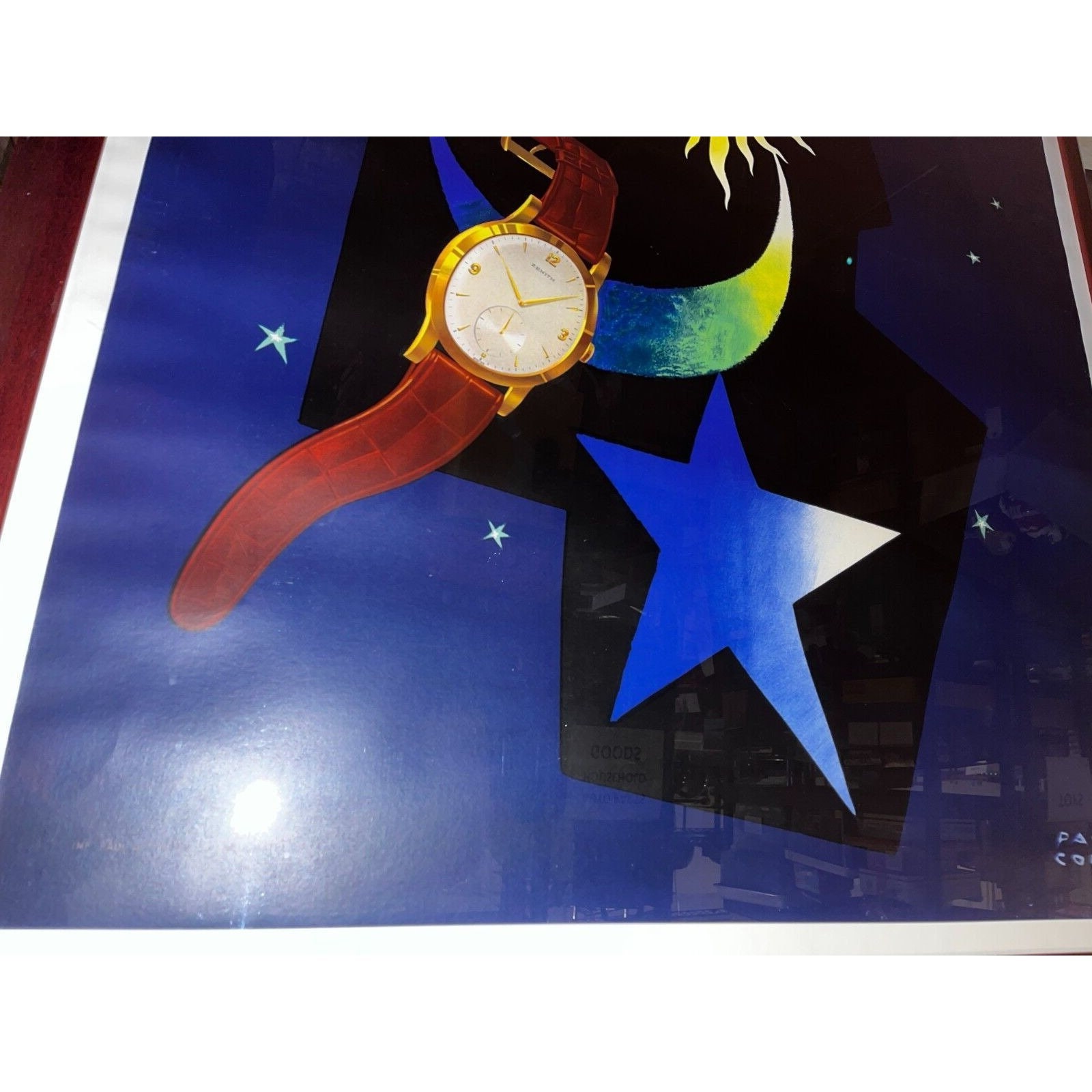 Original Vintage Zenith Watch Poster by Paul Colin C1950 Art Deco Large ...