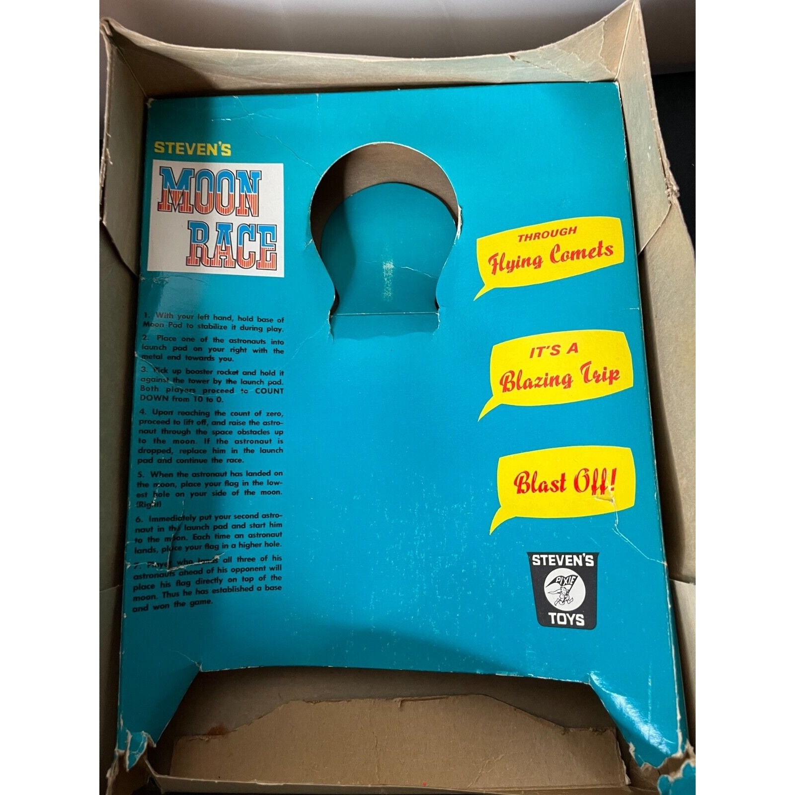 Vintage 1970s Stevens Magnetic Moon Race Toy Game Rare - Etsy