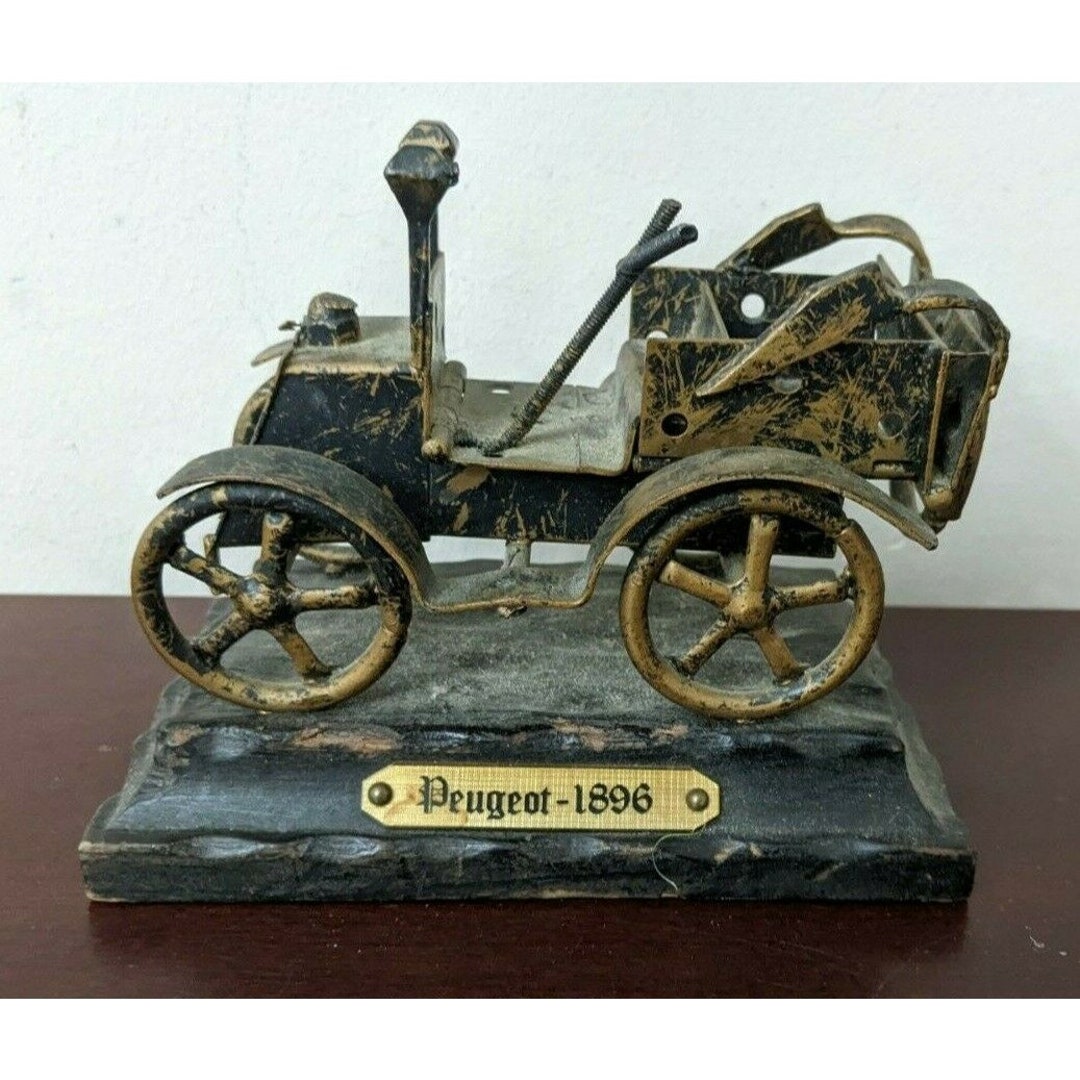 Vintage Peugeot 1896 Folk Art Model Car Automobile Industrial - Etsy