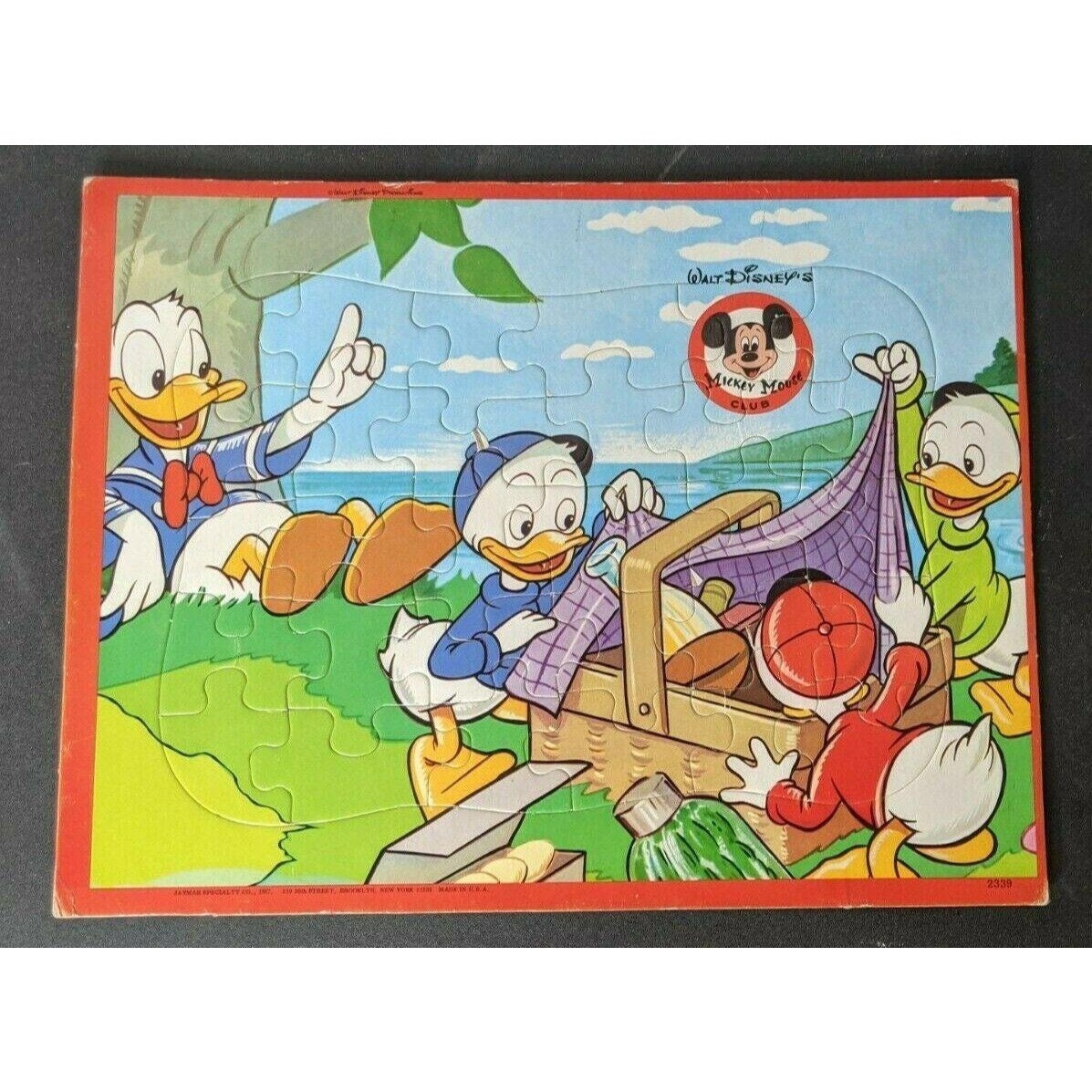 Vintage 1960s Jaymar Walt Disney Mickey Mouse Club Donald Duck Picnic ...