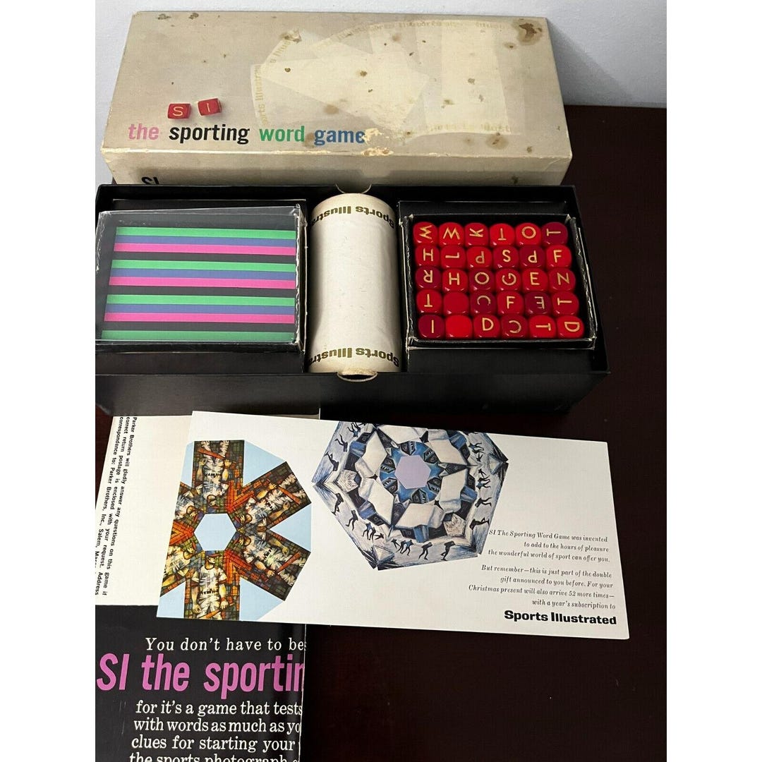 Vintage 1961 Original Game: SI the Sporting Word Game Sports ...