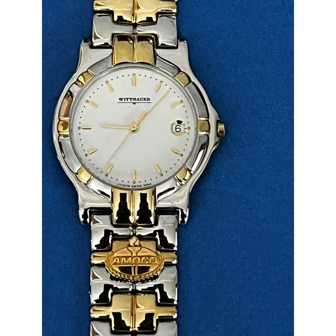 Wittnauer Watch Swiss Two-tone Stainless Steel Quartz Amoco Employee ...