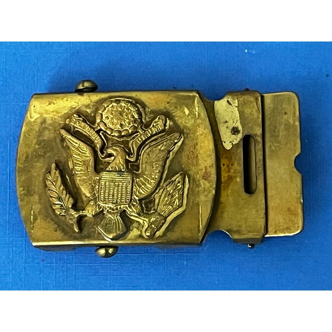 Vintage Original WW2 WWII Army Brass Belt Buckle Named - Etsy
