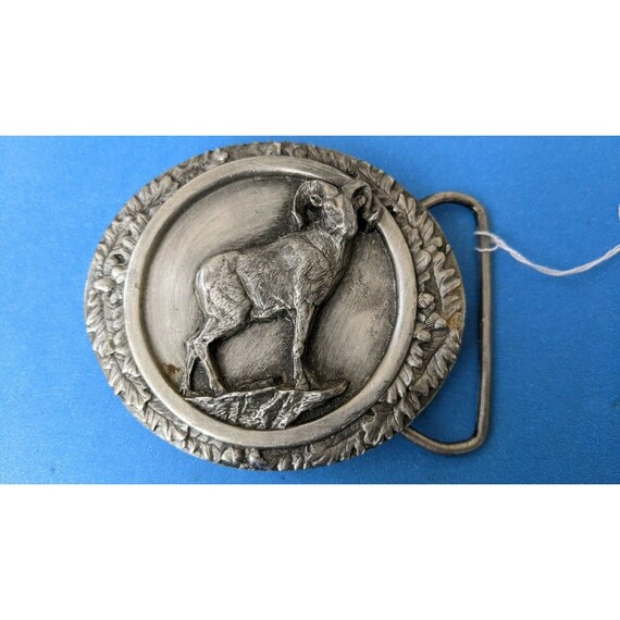 1978 Longhorn Sheep Belt Buckle Solid Brass Heritage … - Gem