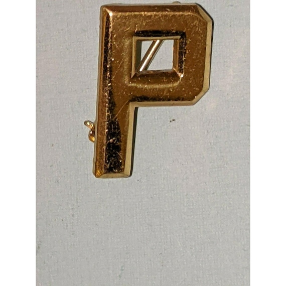 Vintage Army letter "P" Gold Tone pin marked Meyer NY… - Gem