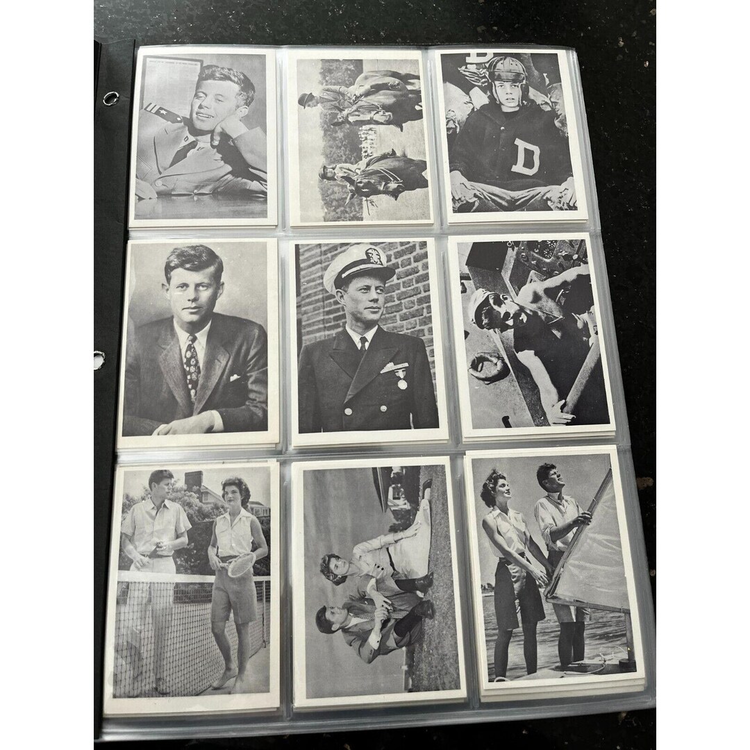1963 Rosan JFK John F Kennedy Complete Set of 64 Trading Card in Binder ...