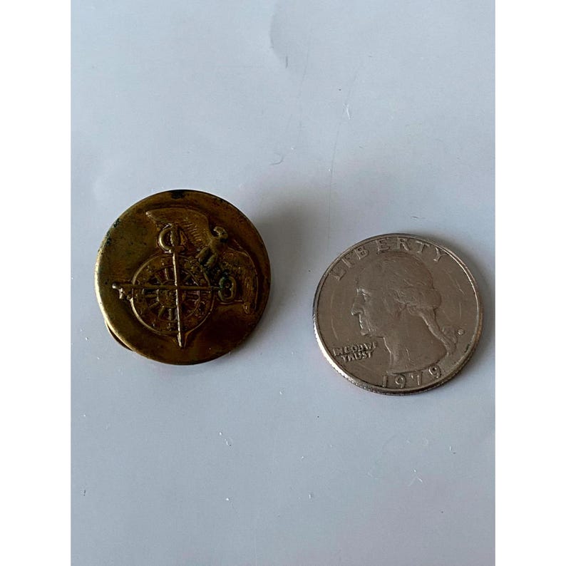WWII US Army Military Enlisted Collar Insignia Quartermaster Corps Pin ...