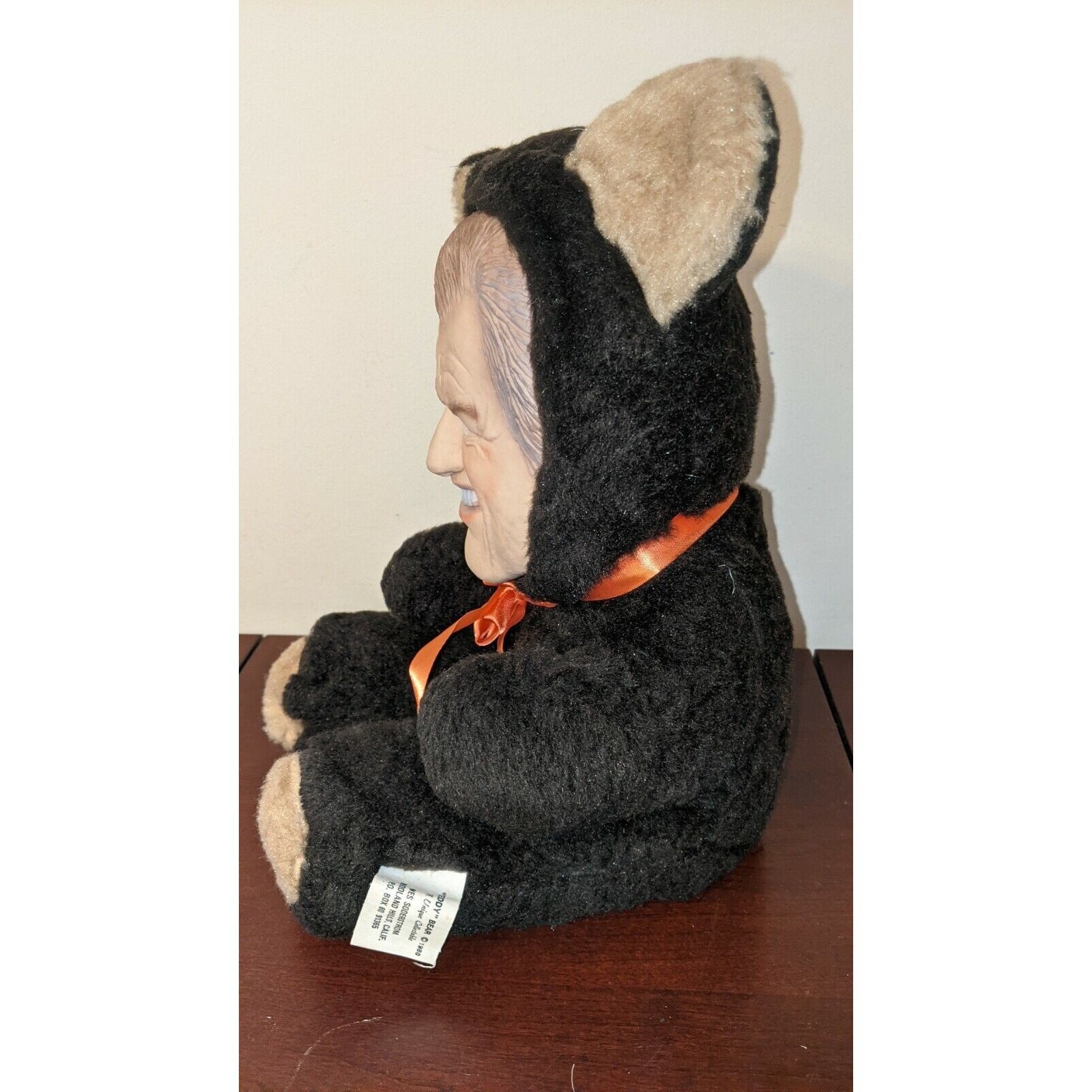 Vintage Ted Kennedy 1980 Presidential Candidate Teddy Bear W Org Ribbon ...