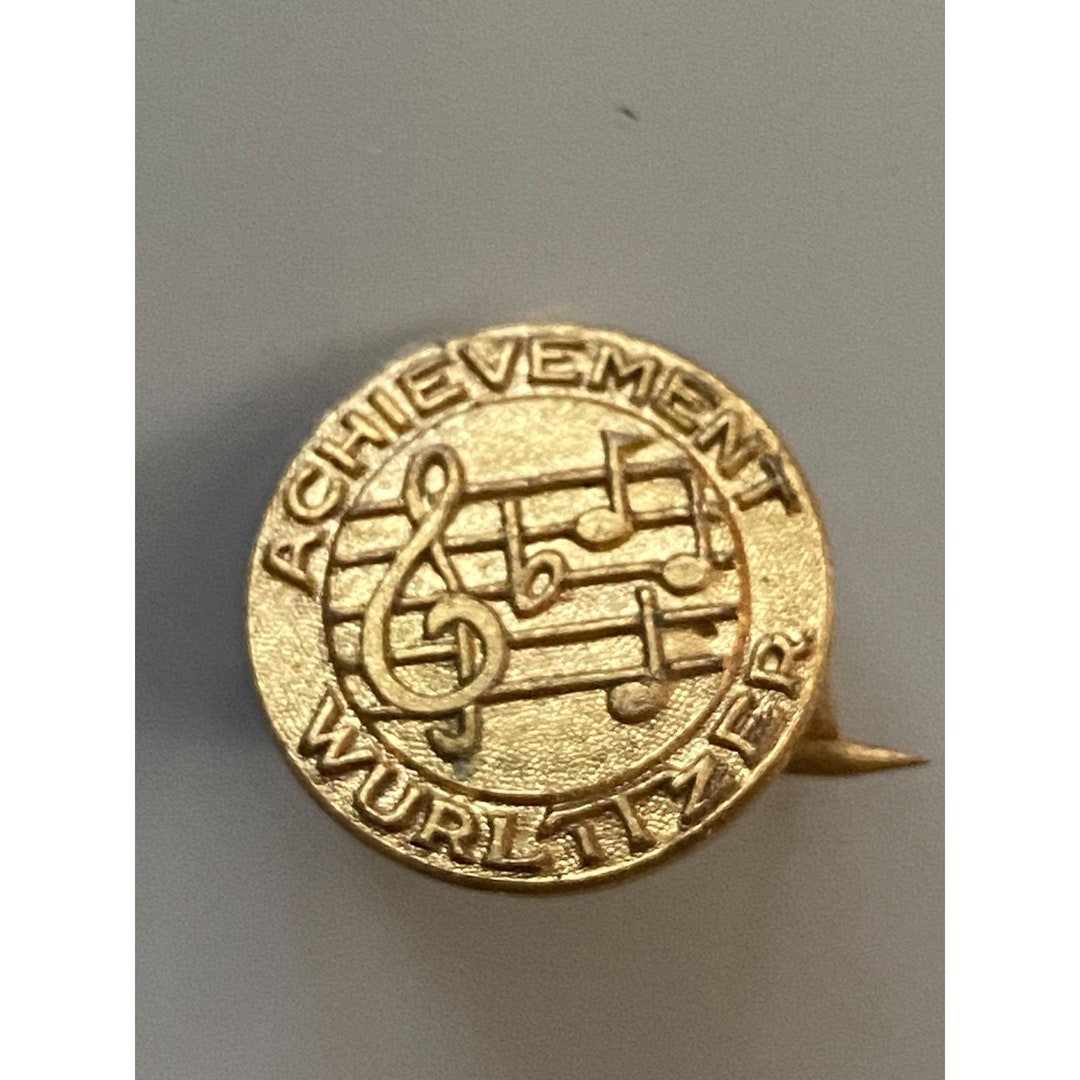 Vintage ACHIEVEMENT WURLITZER Jukebox Gold Pin Rare! - Etsy
