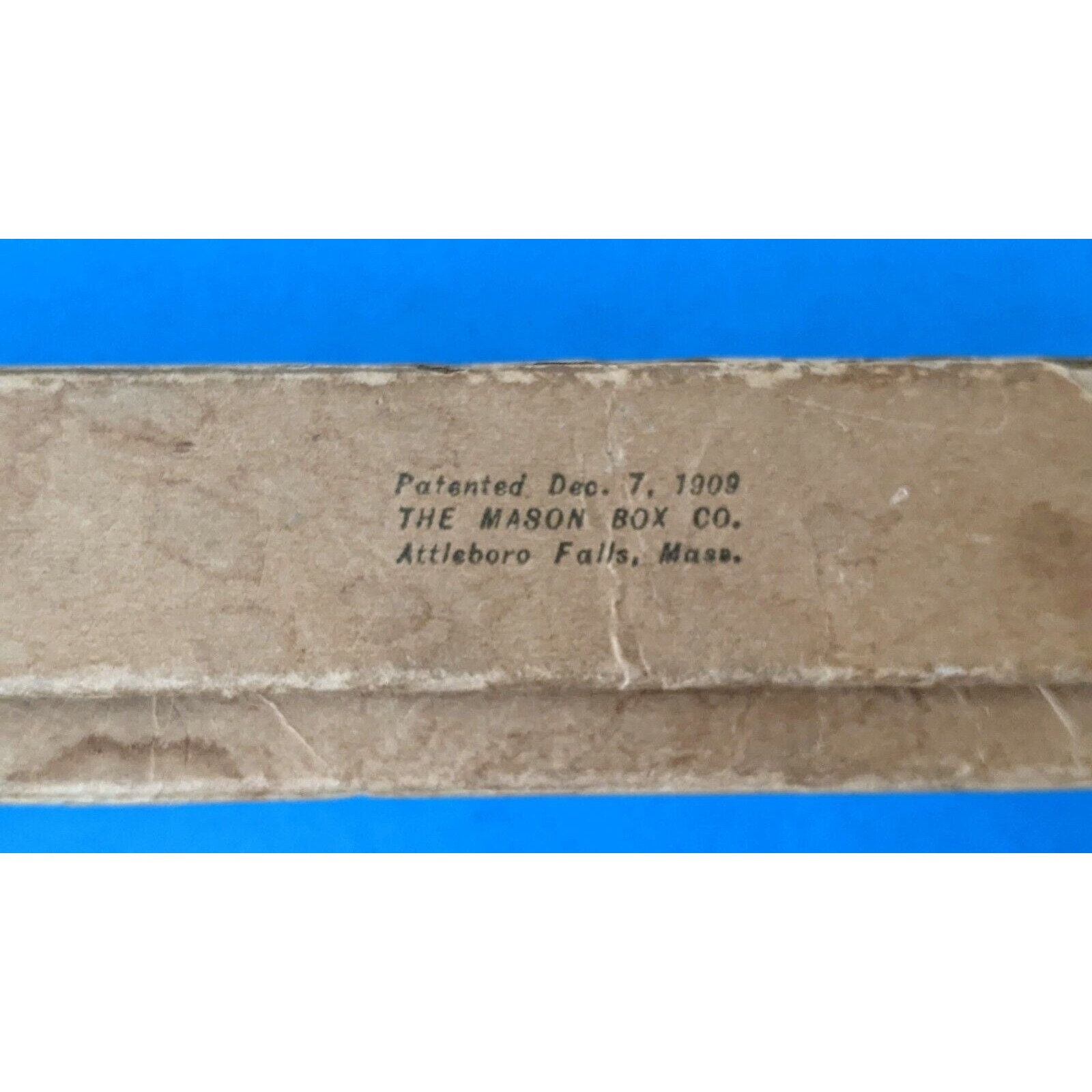 VINTAGE Pre WWI Soldier Mason Box Attleboro Falls,mass Home Front Dated ...