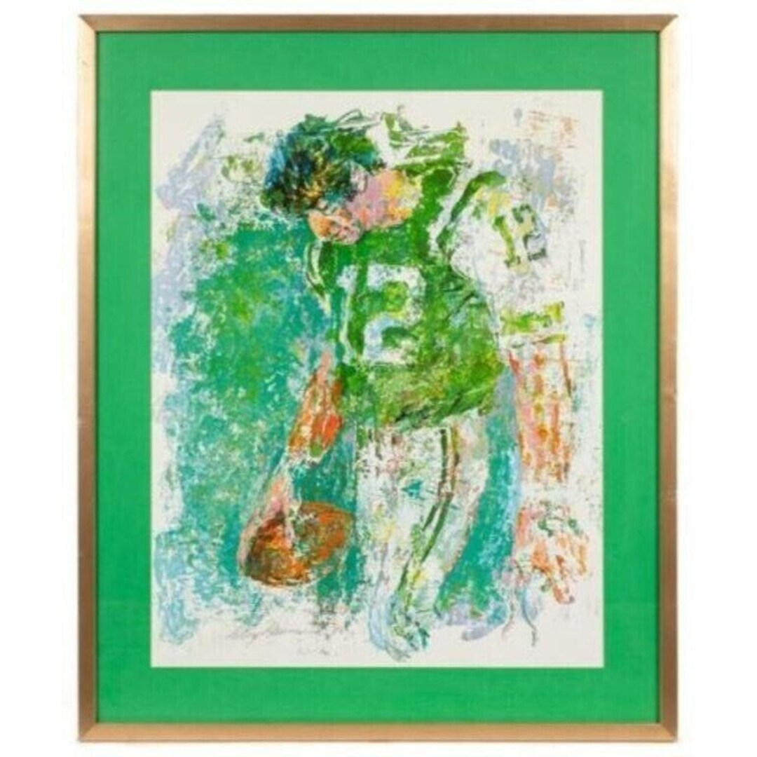 Vintage Leroy Neiman 1970s Joe Namath Jets NY Lithograph Poster Framed ...