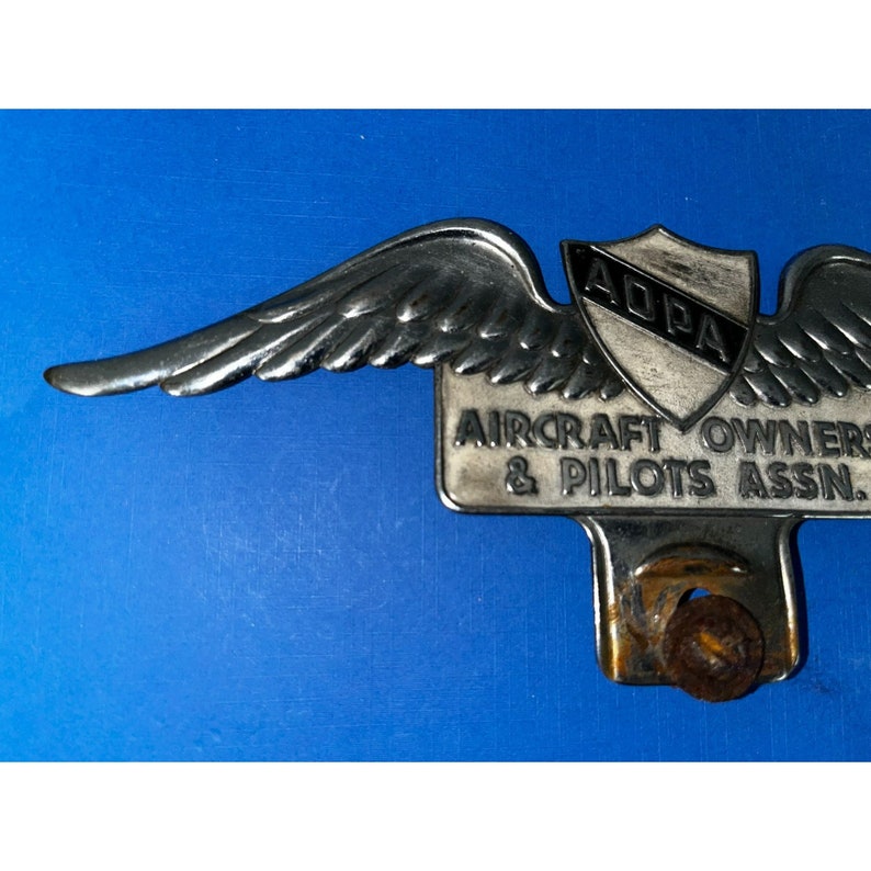 Vintage 1950s Antique Pilot Aircraft License Plate Topper - Etsy