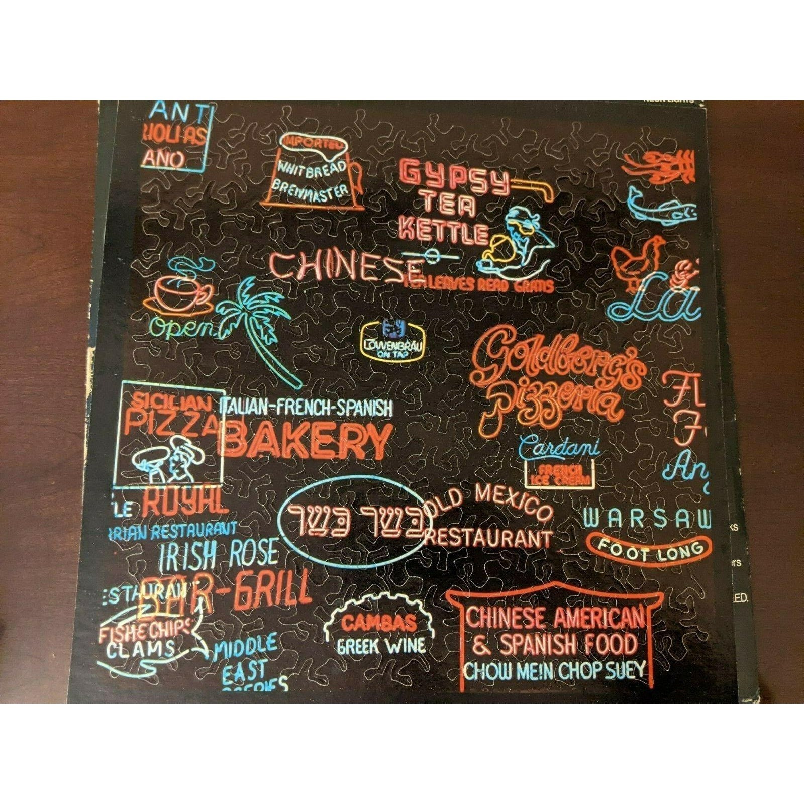 Vintage THE SHMUZZLE Puzzle Neon Lights Double Sided 1981 SP-110 Rare ...