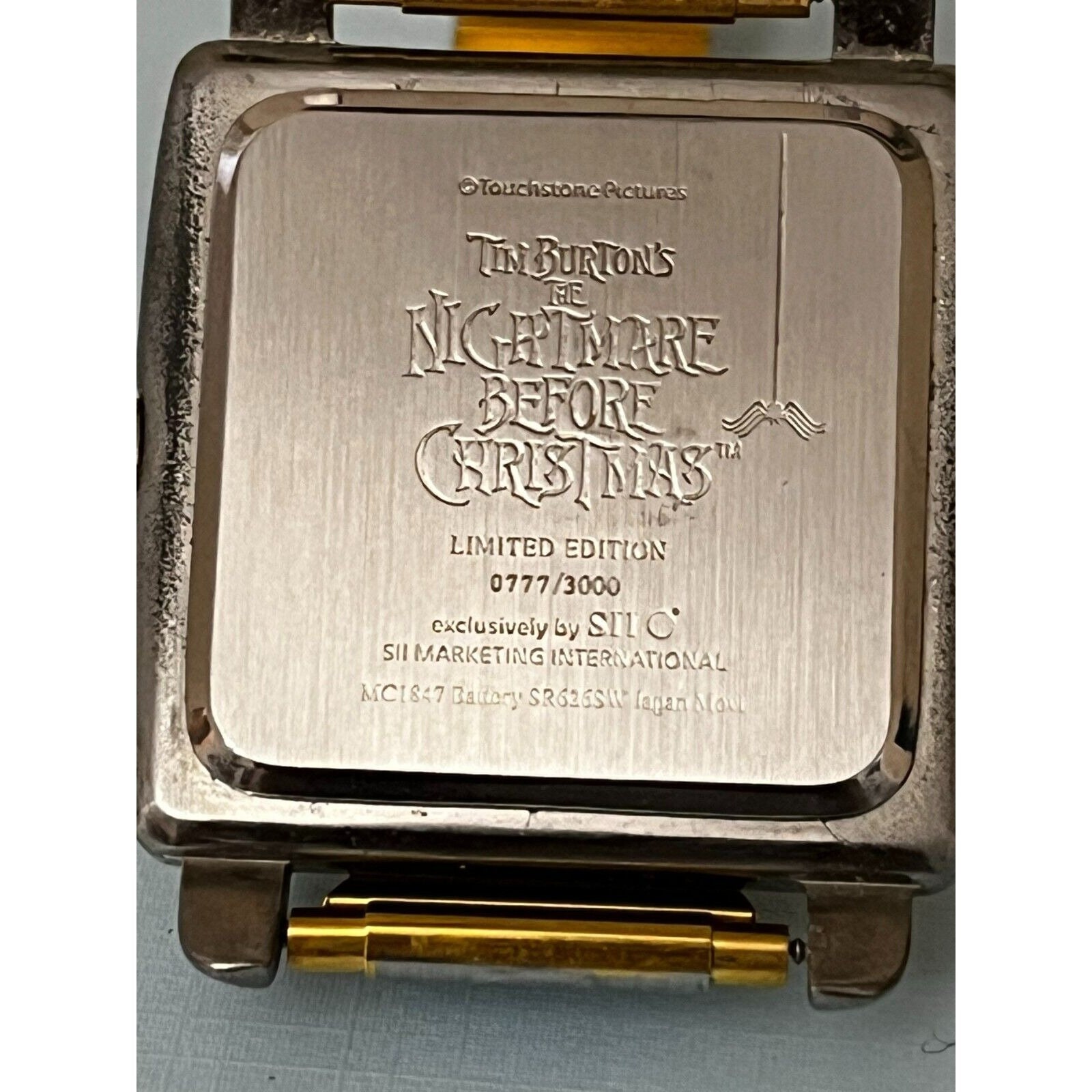 Tim Burtons the Nightmare Before Christmas Limited Ed Square Dial Watch ...