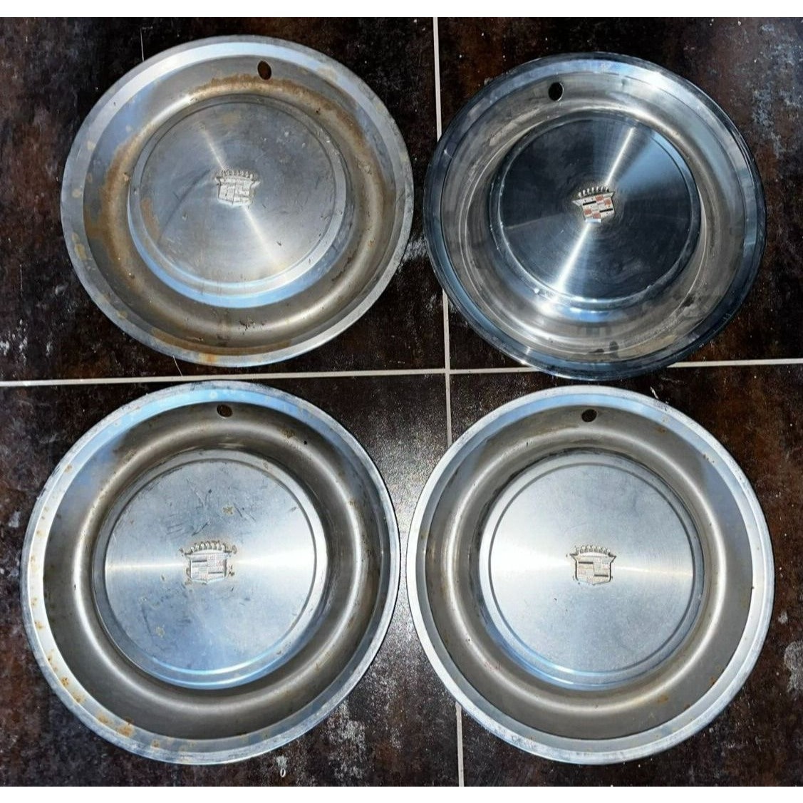 1973 Cadillac Hub Caps 15 Set of 4 Caddy Wheel Covers Hubcaps 73 ...